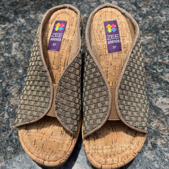 Zee Alexis | Shoes | Zee Alexis Bronze Wedge Sandals 37 | Poshmark
